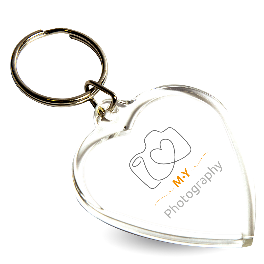 Mini Heart Photo Keyrings 40x38mm (Pack of 50) – My Accessories