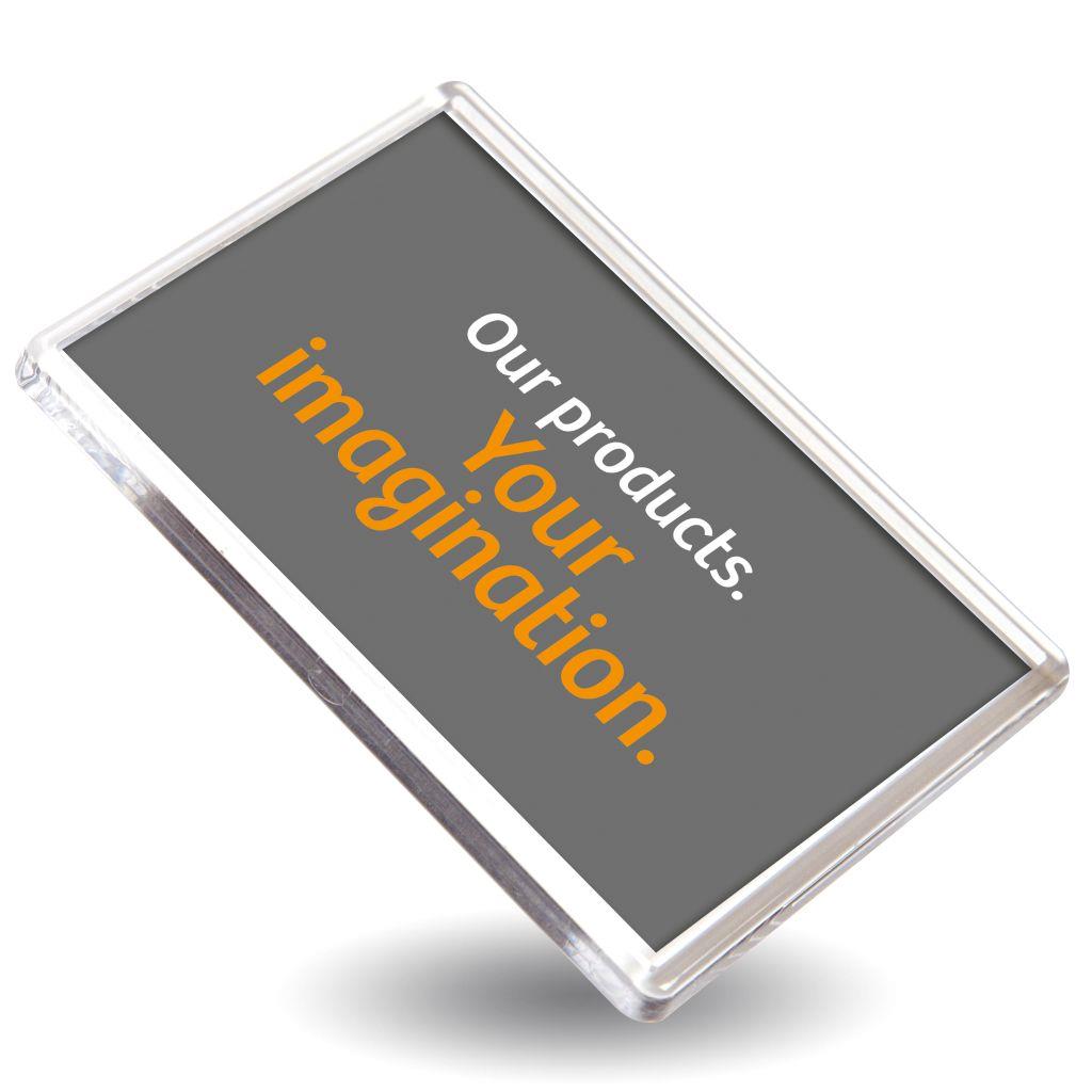 Buy Jumbo Rectangular Blank Plastic Photo Insert Fridge Magnet - 90 x ...