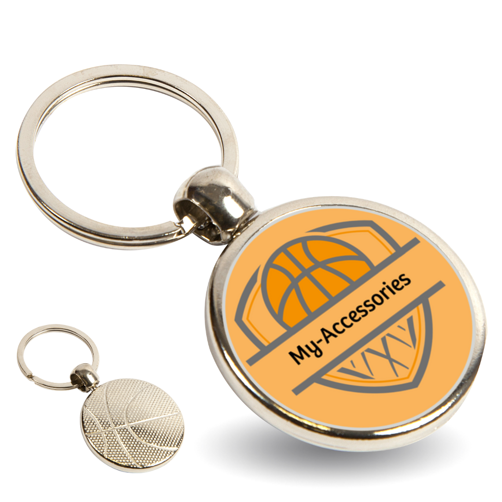 Buy MBK Basketball Round Blank Metal Photo Insert Keyring - 30mm - Pack ...